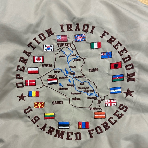 unknown | Jackets & Coats | Operation Iraqi Freedom Bomber Jacket Tan ...